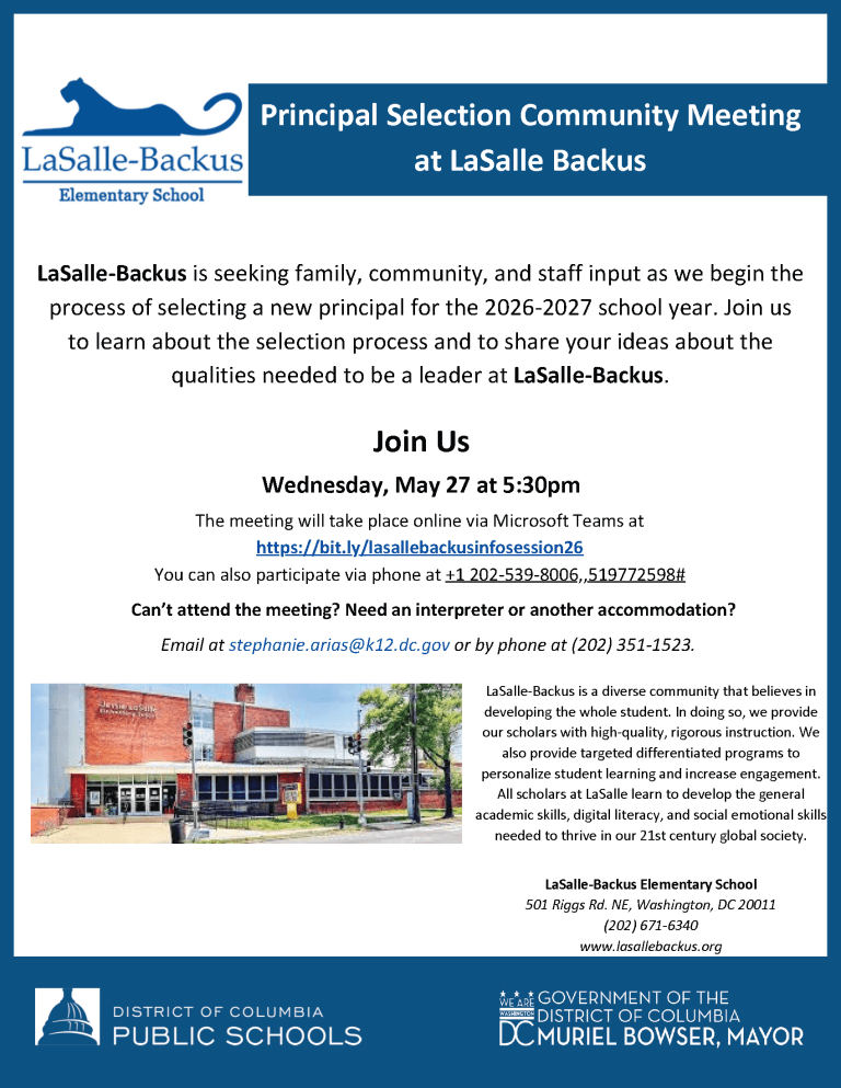 May 27: LaSalle-Backus Leadership Transition Community Meeting | Next ...